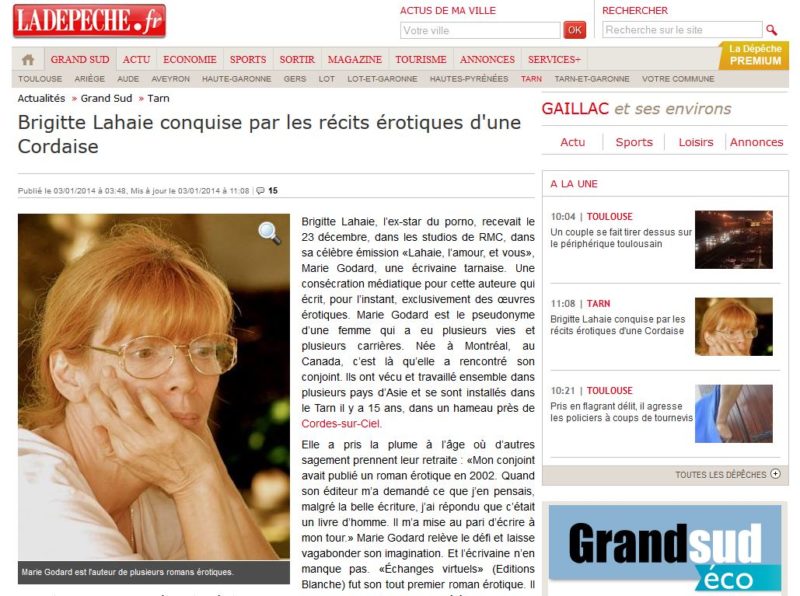 Article sur Marie Godard (Histoires de femmes) dans le journal "La ...